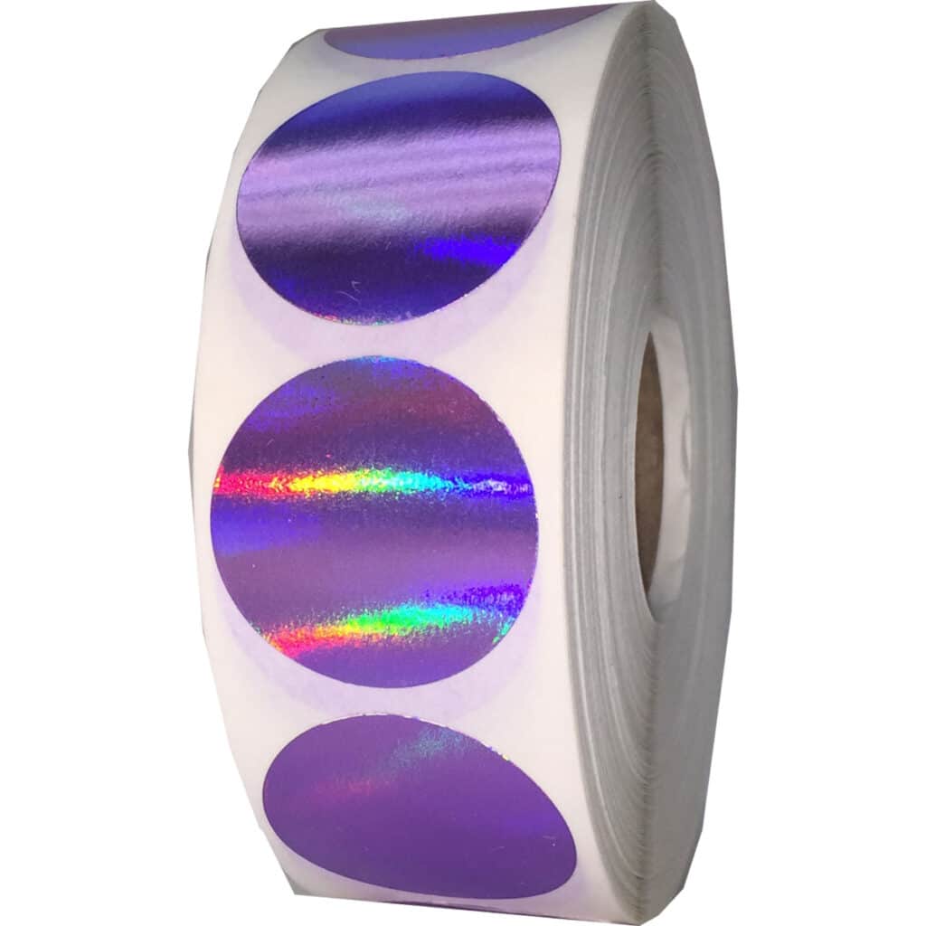 Metalized Purple Labels 1" Round | InstockLabels.com