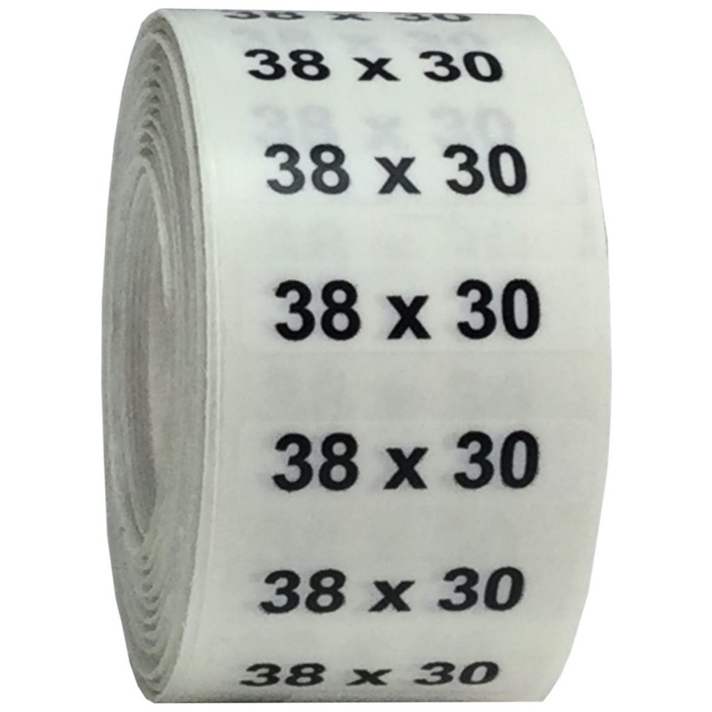 Ultra Clear Men's Hem/Inseam Pant Size Strips |InStockLabels.com