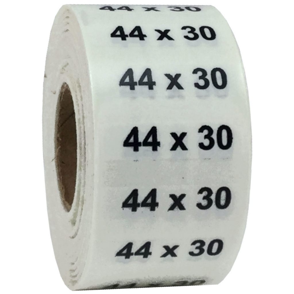 Ultra Clear Men's Hem/Inseam Pant Size Strips |InStockLabels.com
