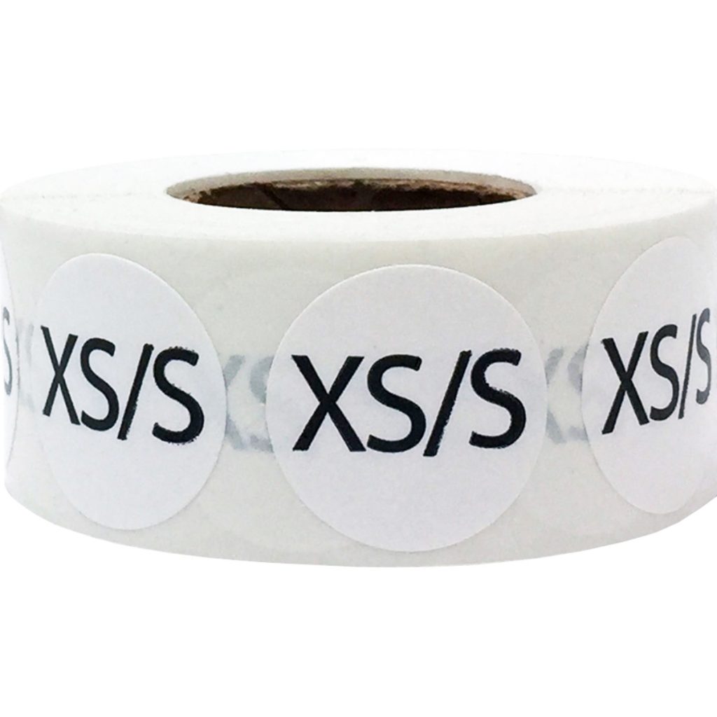 Round Size Stickers For Apparel XXS - 5X - InStockLabels.com