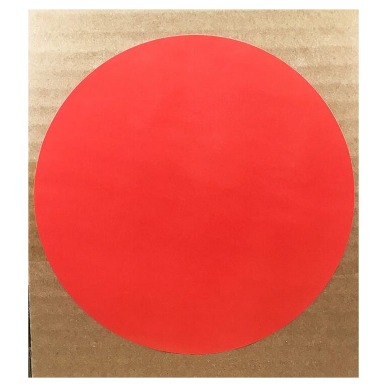 Extra Large Red Color Code Labels 6" Round | InstockLabels.com